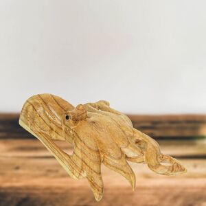 Contrast | Art | 8 Inch Wood Octopus Hand Carved Nautical Sculpture Sea ...